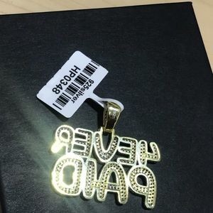 Accessories | 4ever Paid 925 Sterling Iced Out Silver Pendant | Poshmark